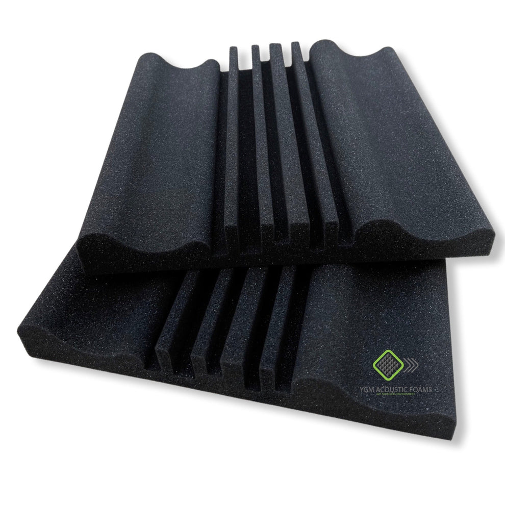 Wave Diffusers Panels - Set of 6 | 1 Sqft, 2" Thick | 50 Density | Pre ...